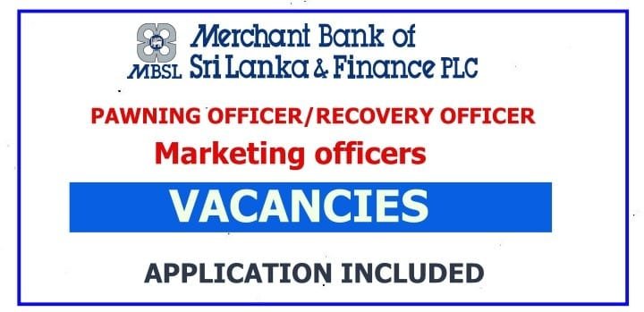 Merchant Bank of srilanka & Finance plc vacancies 2021 - Ceylon Vacancy